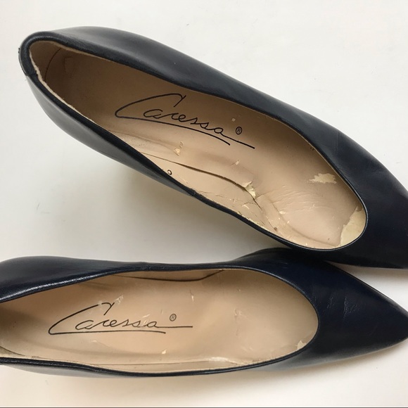 Caressa | Shoes | Caressa Leather Black Heels | Poshmark